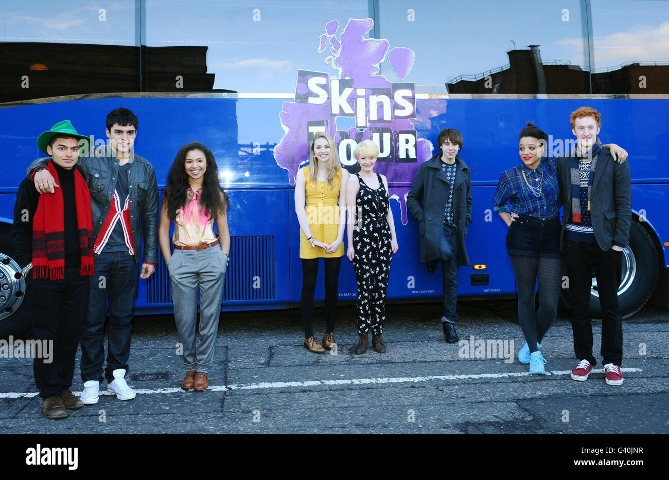 New Skins Cast - London Stock Photo - Alamy