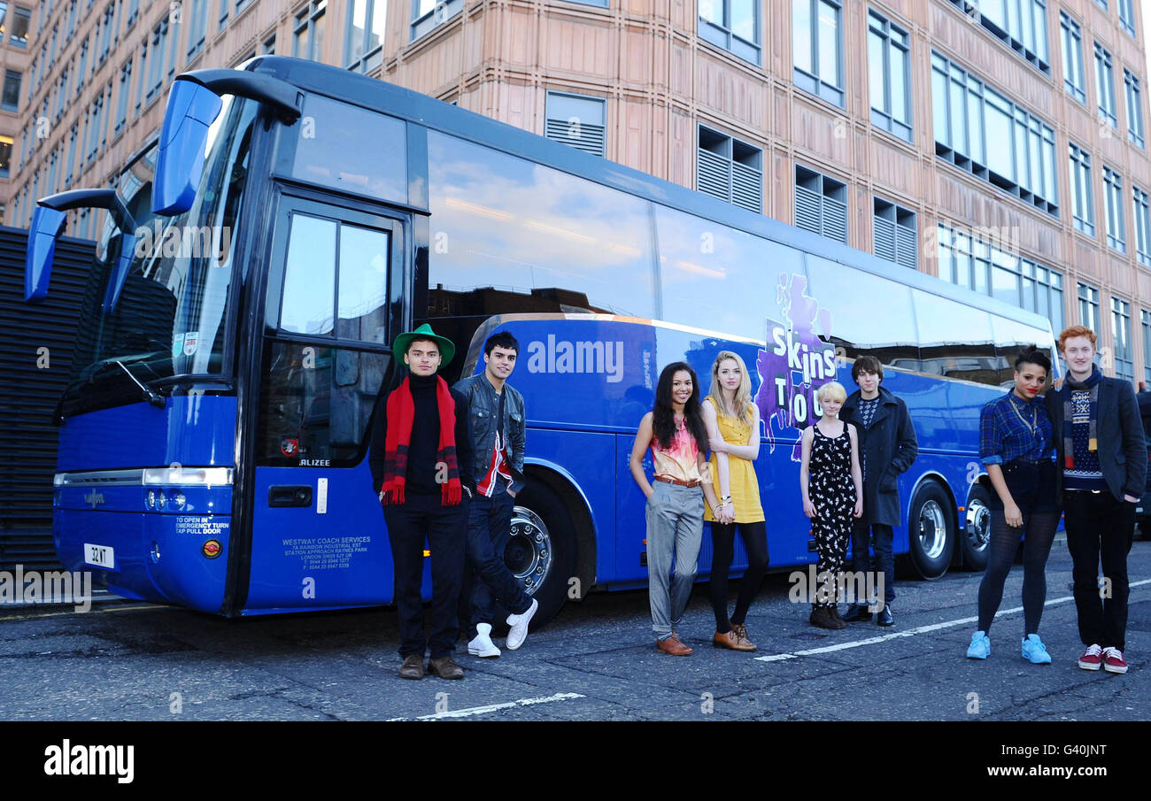 The third generation cast of E4 drama Skins (Left to right): Sebastian ...