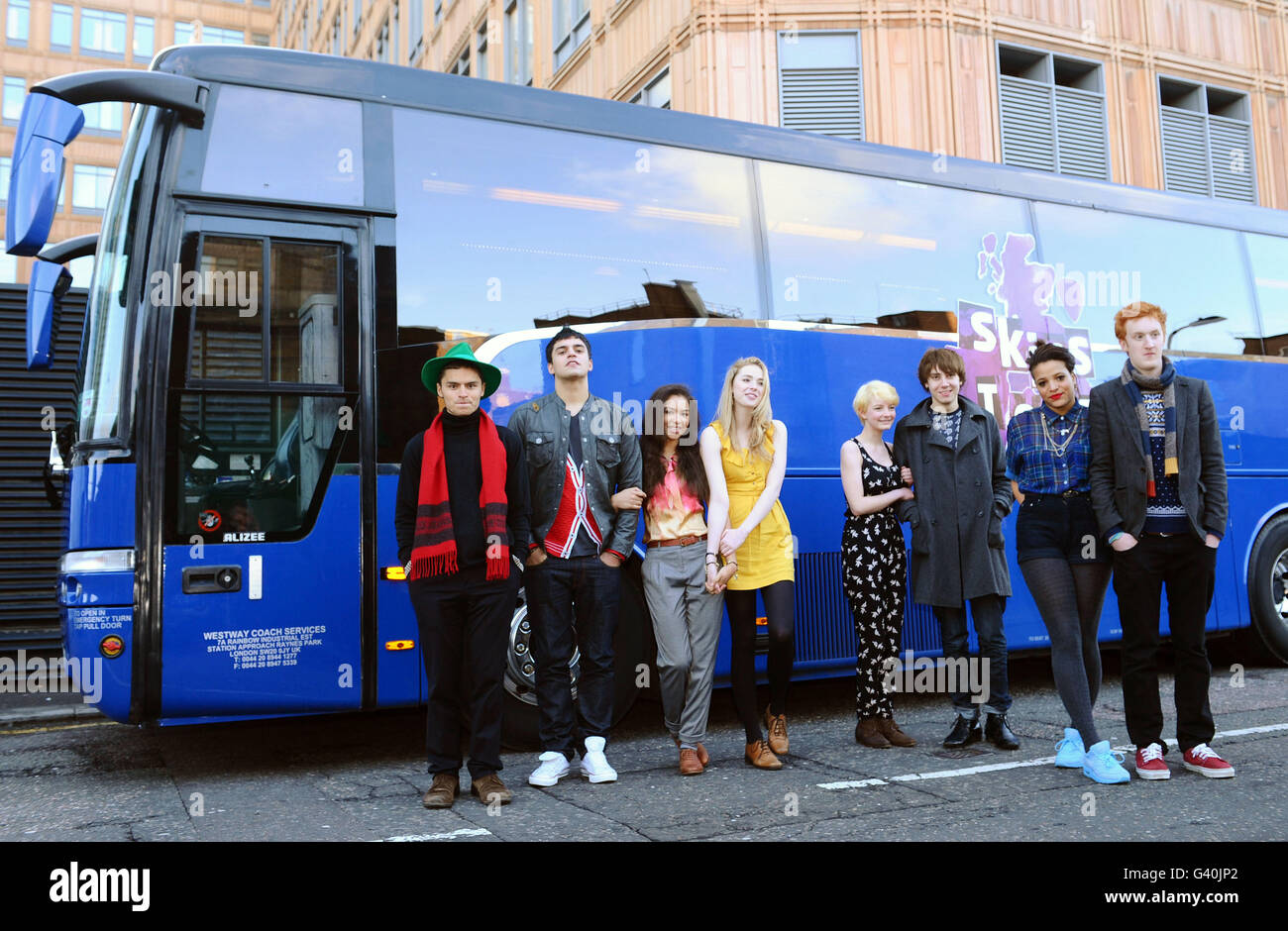 The third generation cast of E4 drama Skins (Left to right): Sebastian ...