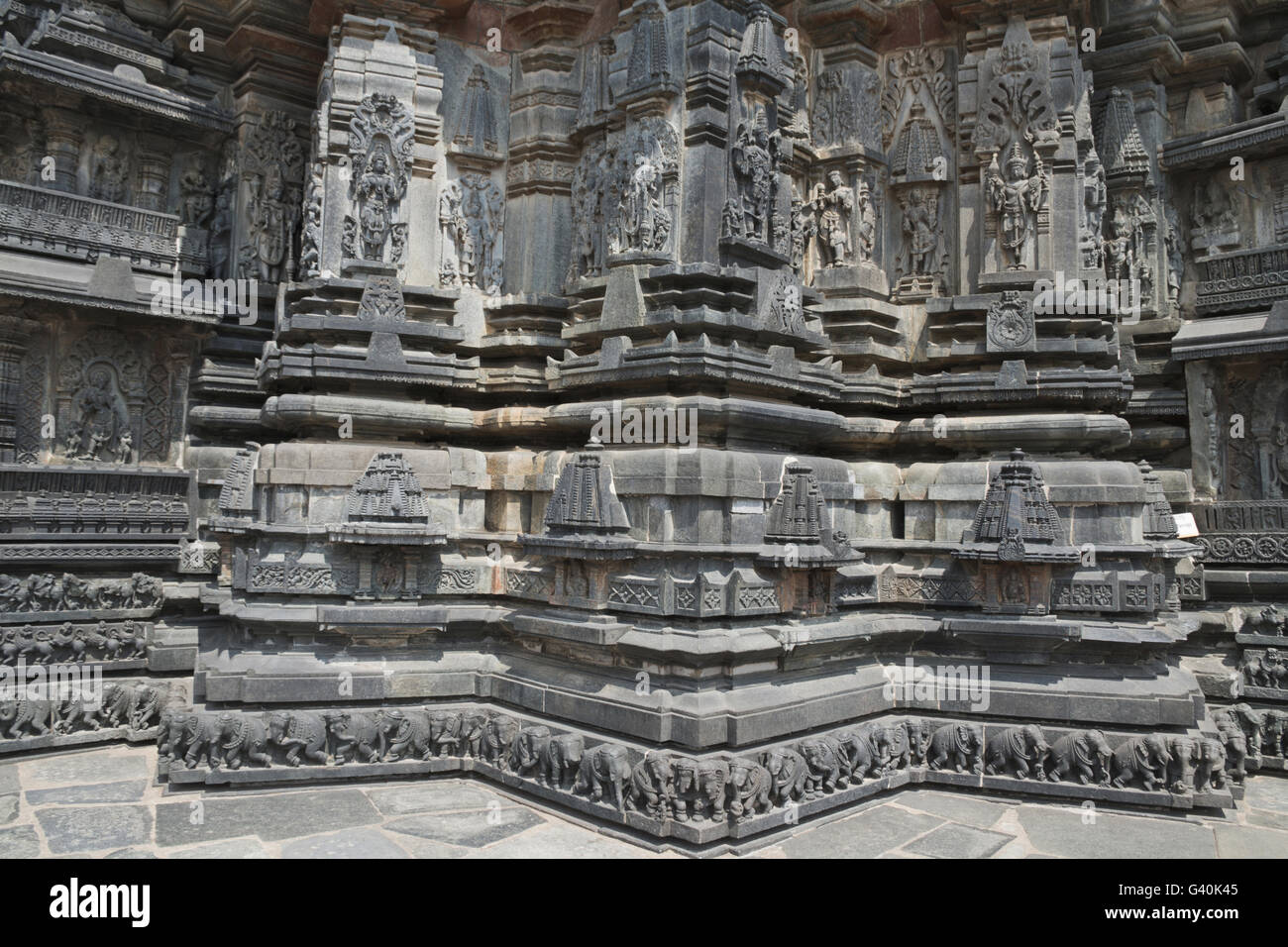 View of stellate (star Shape) form of shrine outer wall at ...
