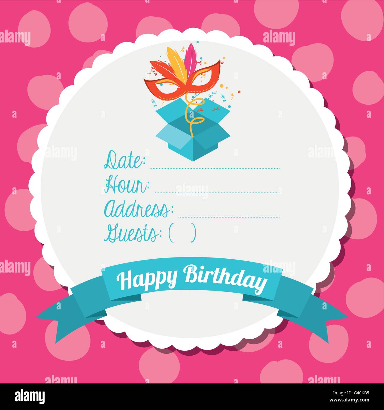 birthday invitation design Stock Vector Image & Art - Alamy