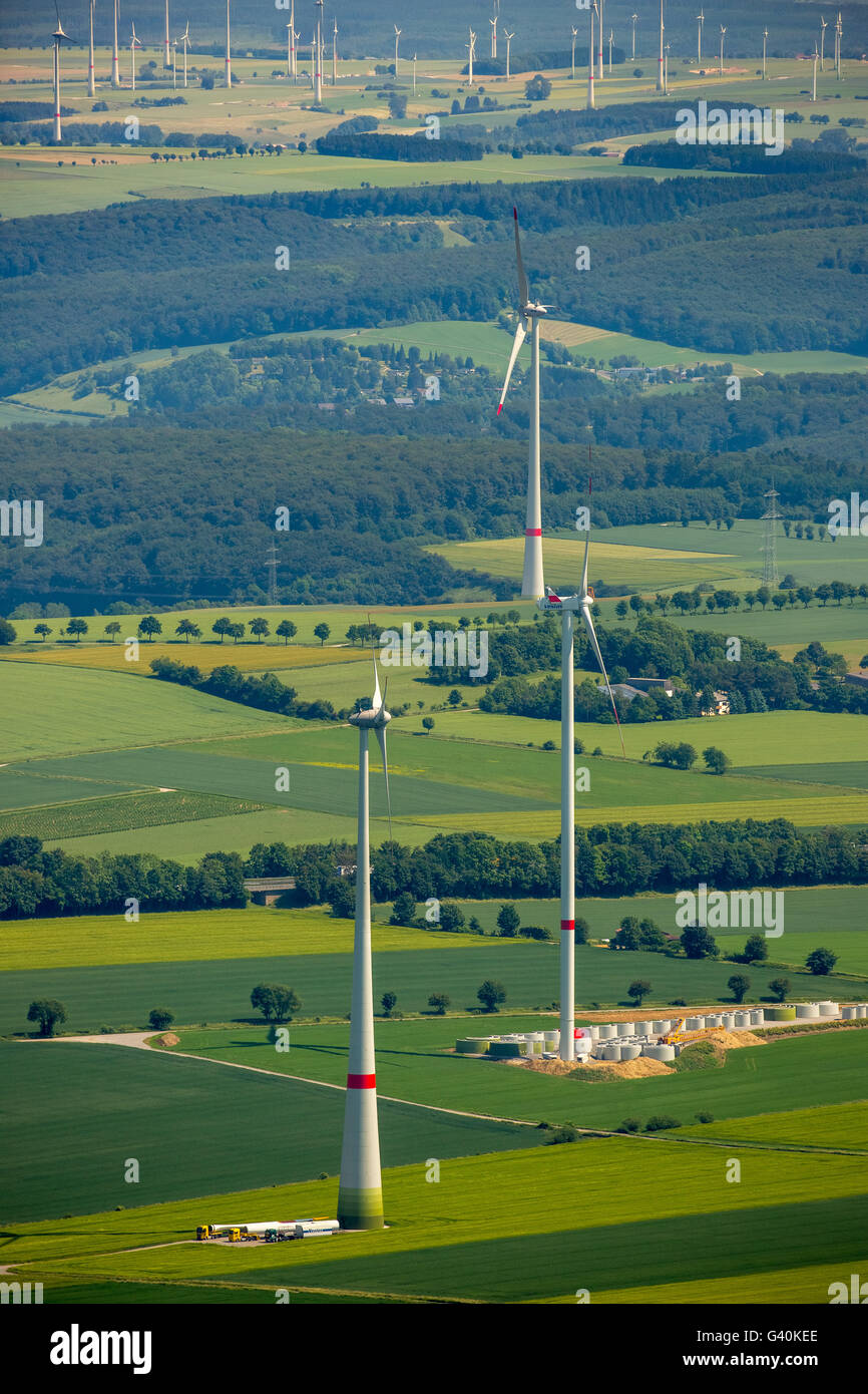 Aerial view wind turbines hi-res stock photography and images - Alamy