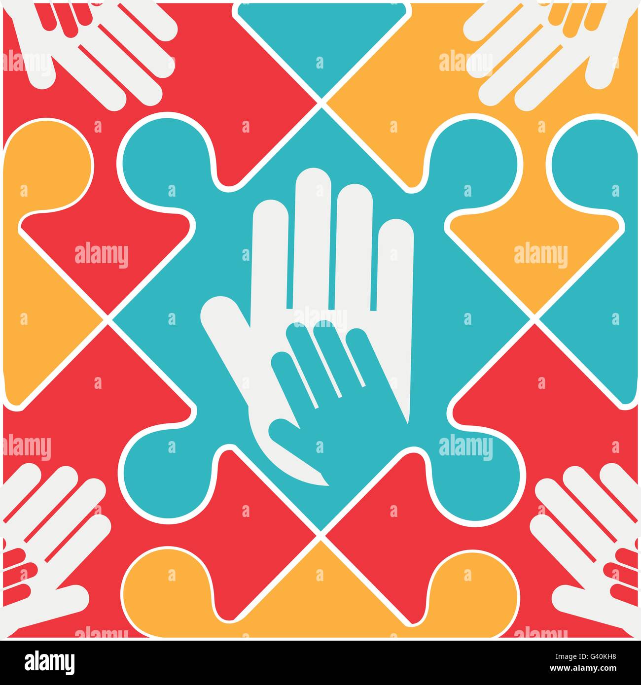 collaborative hands design Stock Vector Image & Art - Alamy
