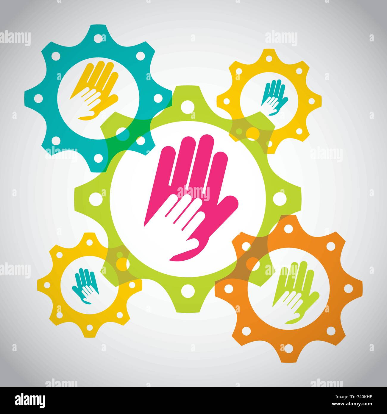 collaborative hands design Stock Vector Image & Art - Alamy