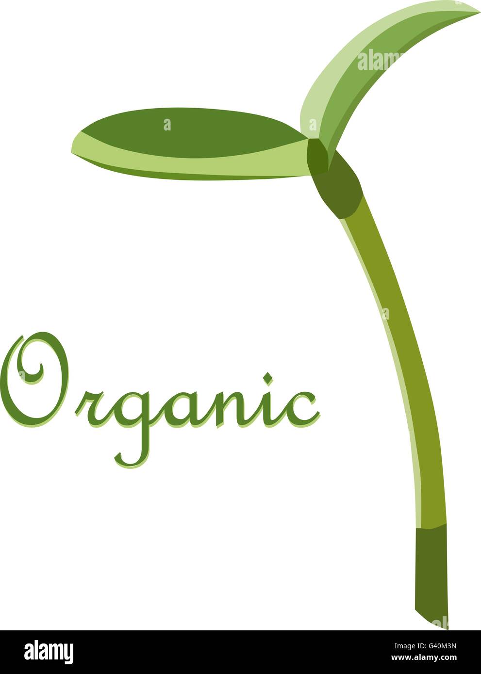 Label organic sprout symbol, isolated vector Stock Vector Image & Art ...
