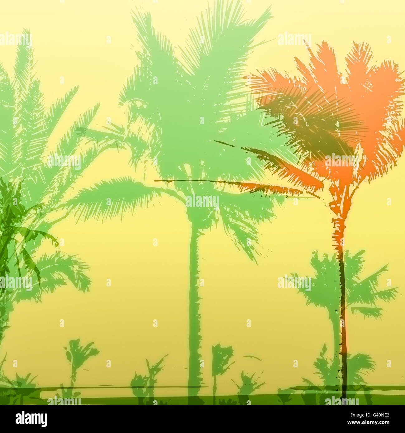 Palm tree print Stock Photo - Alamy