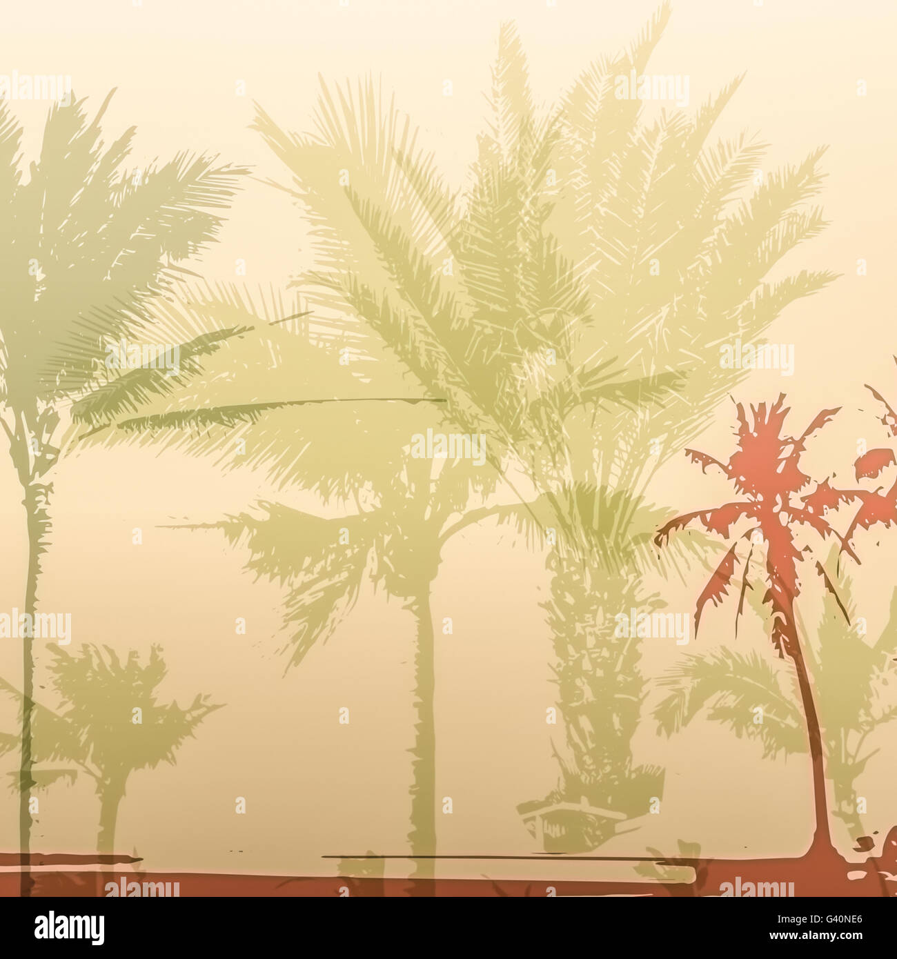 Palm tree print Stock Photo - Alamy