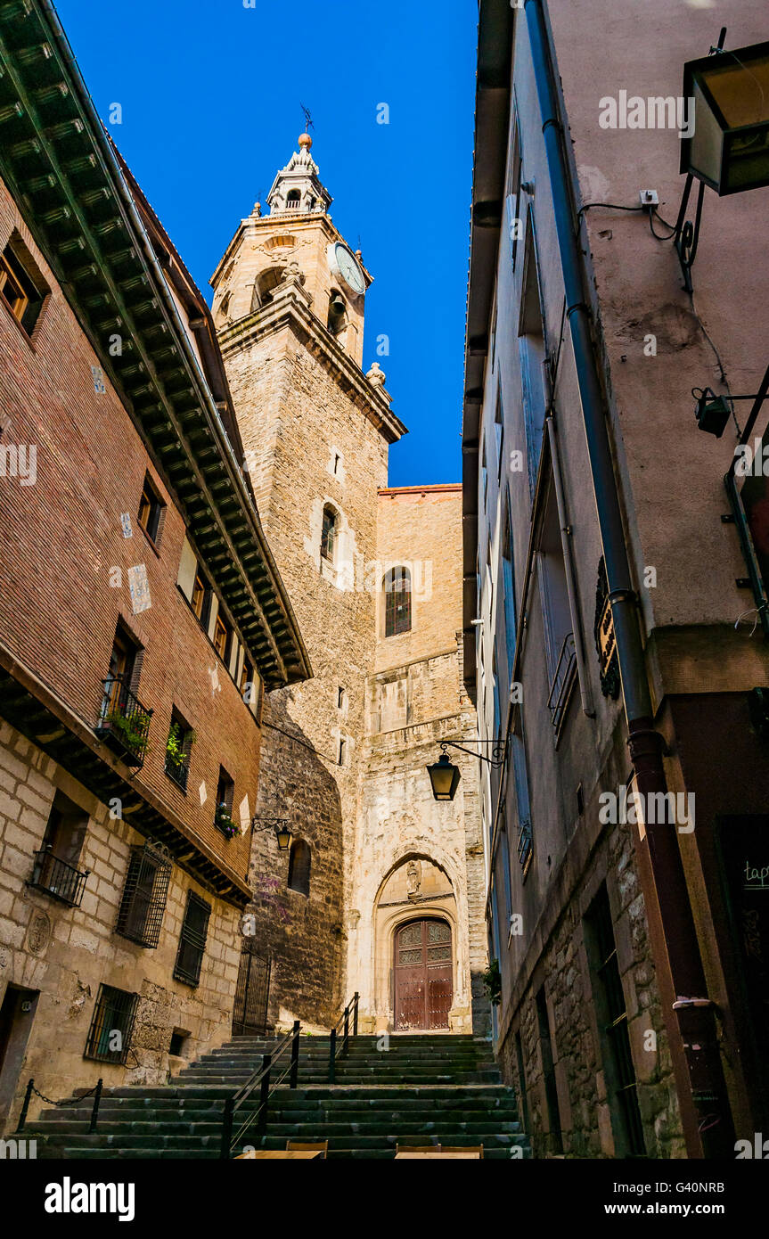 Traditional architecture in Old Town. Vitoria-Gasteiz, Álava, Basque ...