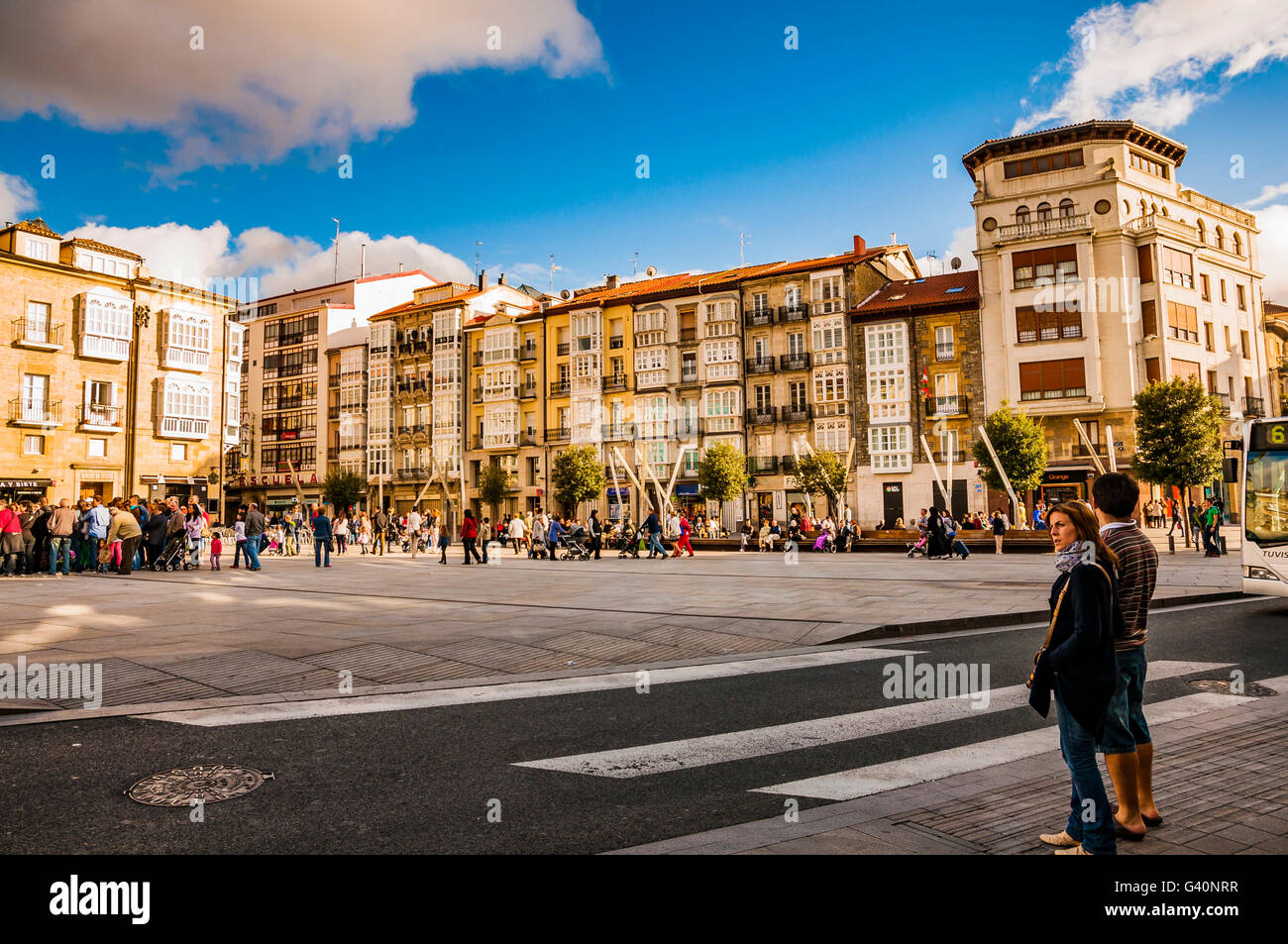 Virgen Blanca square. Vitoria-Gasteiz, Álava, Basque Country, Spain ...