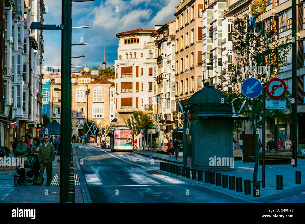 Traditional architecture in Old Town. Vitoria-Gasteiz, Álava, Basque ...
