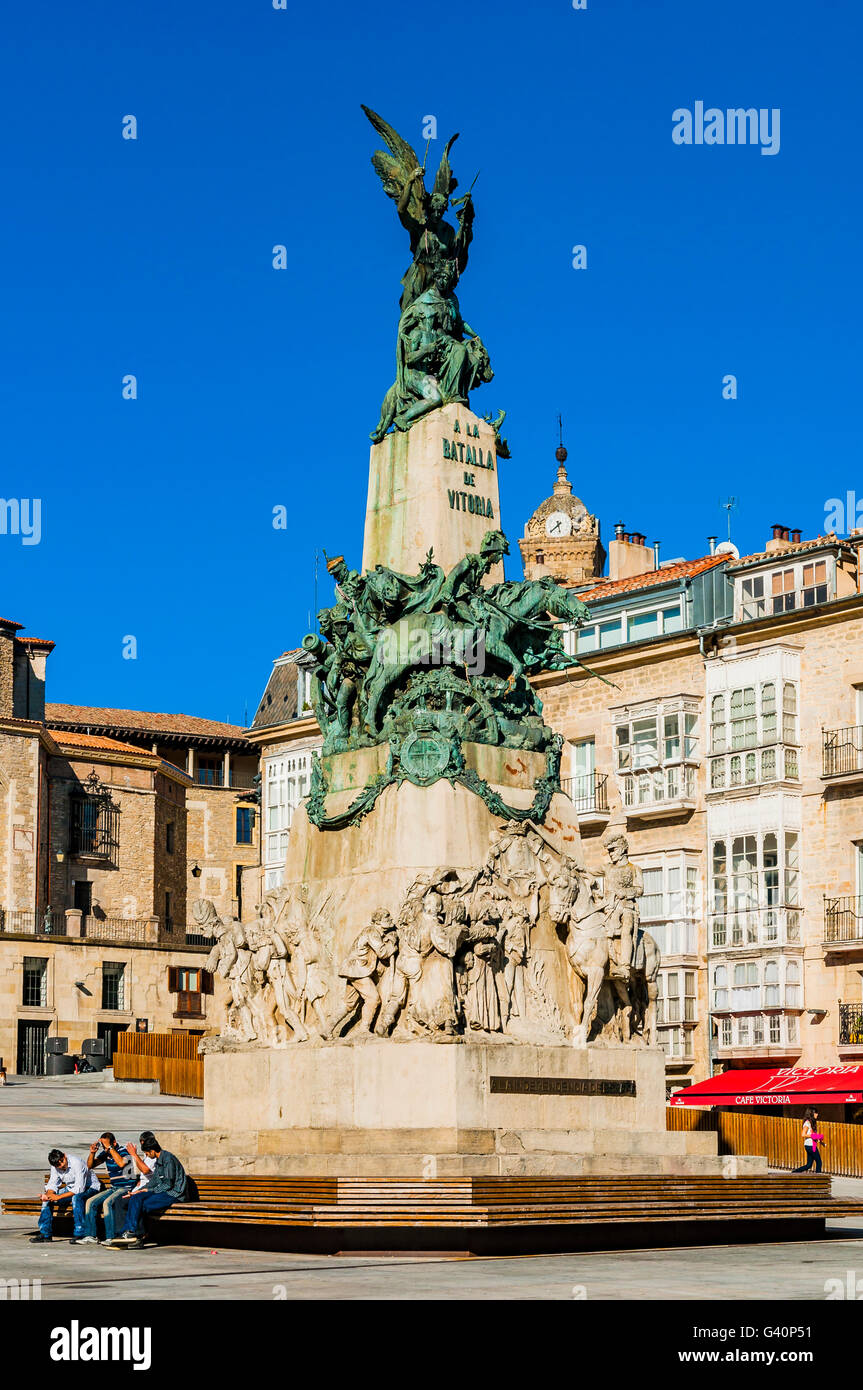 Monument to the Battle of Vitoria, Virgen Blanca Square. Vitoria ...