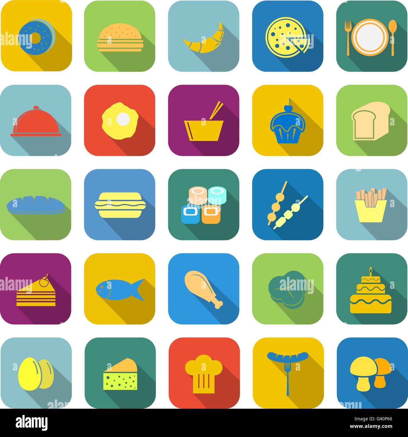 Color pasta on white Stock Vector Images - Alamy