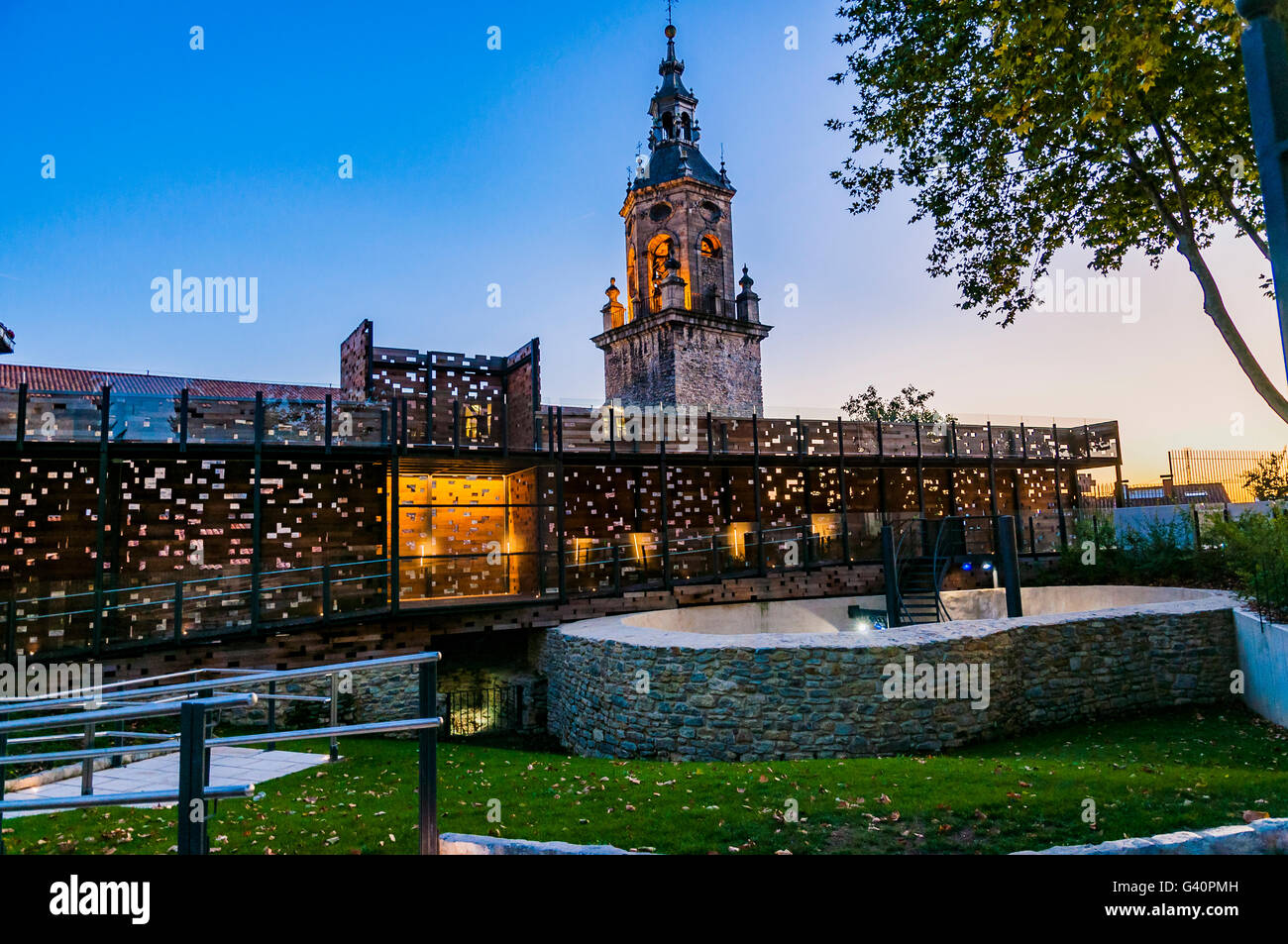 Medieval refrigerator in Vitoria, in the background the steeple of the ...