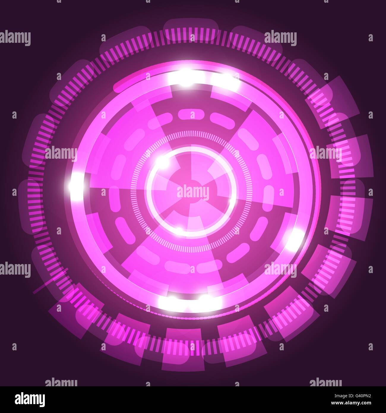 Abstract technology pink background with circles, stock vector Stock ...