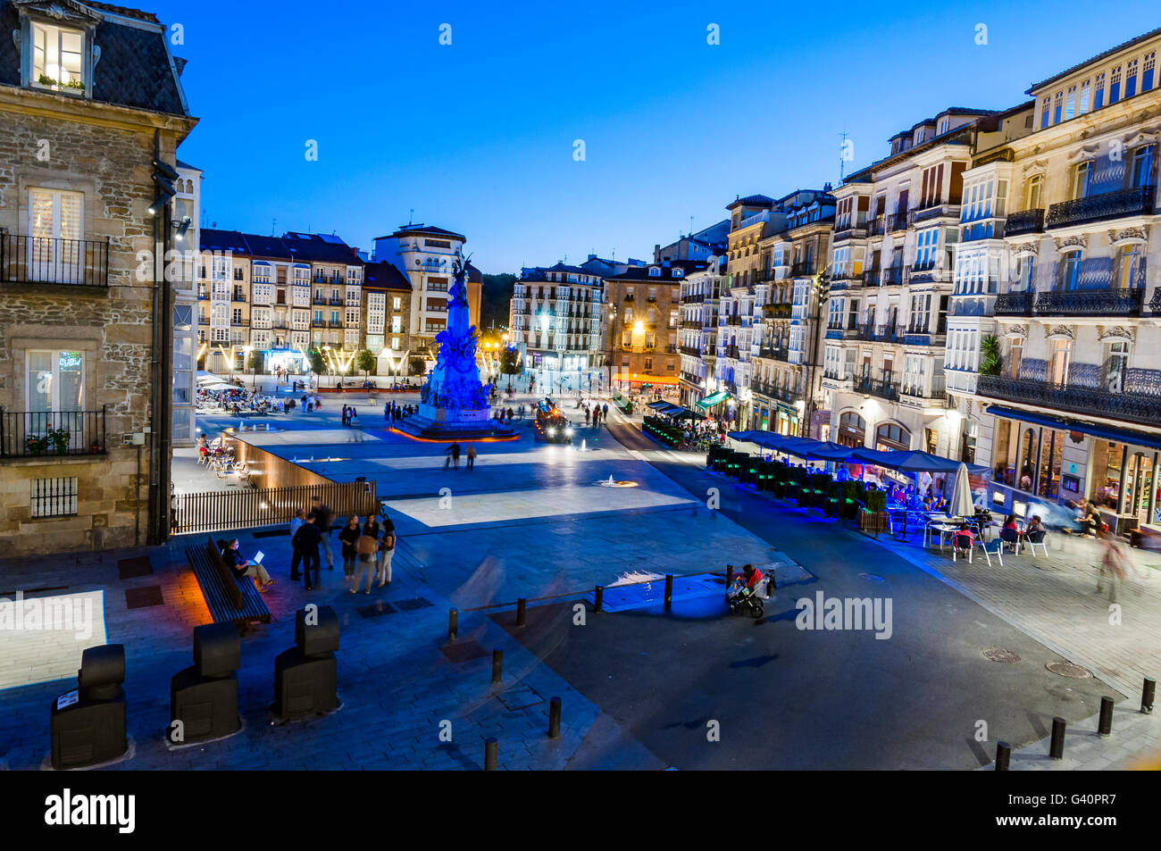 Virgen Blanca square. Vitoria-Gasteiz, Álava, Basque Country, Spain ...
