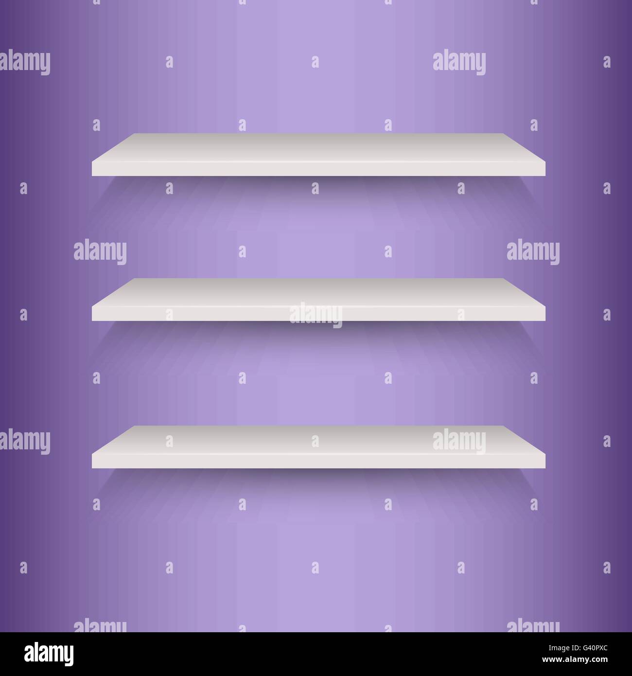 Book shelves on violet background, stock vector Stock Vector Image ...