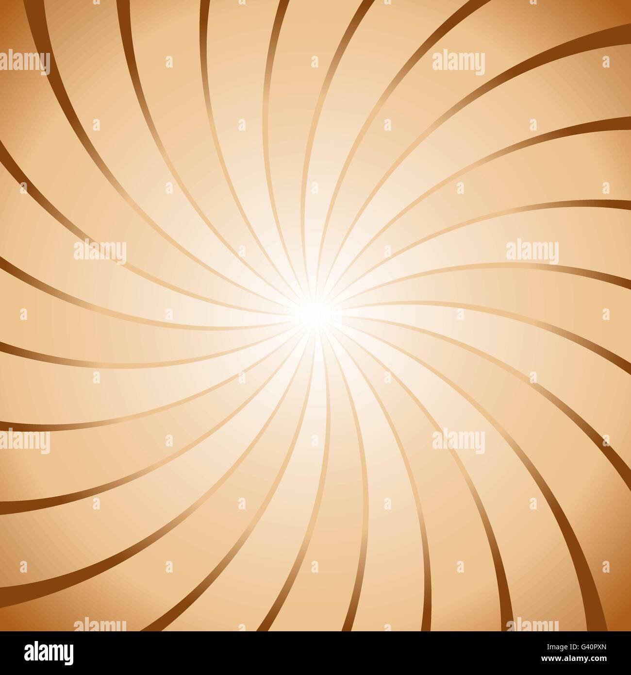 Abstract brown ray twirl background, stock vector Stock Vector Image ...