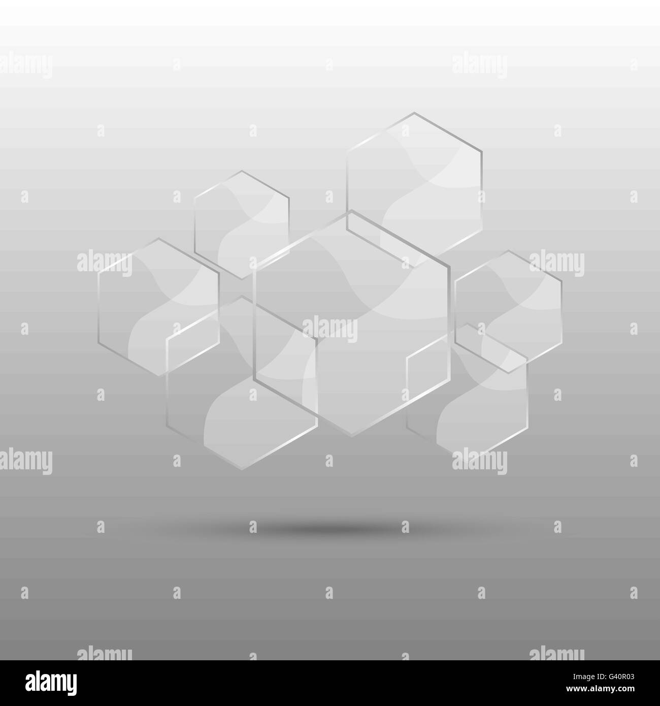 Hexagon abstract background with transparent elements, stock vector ...