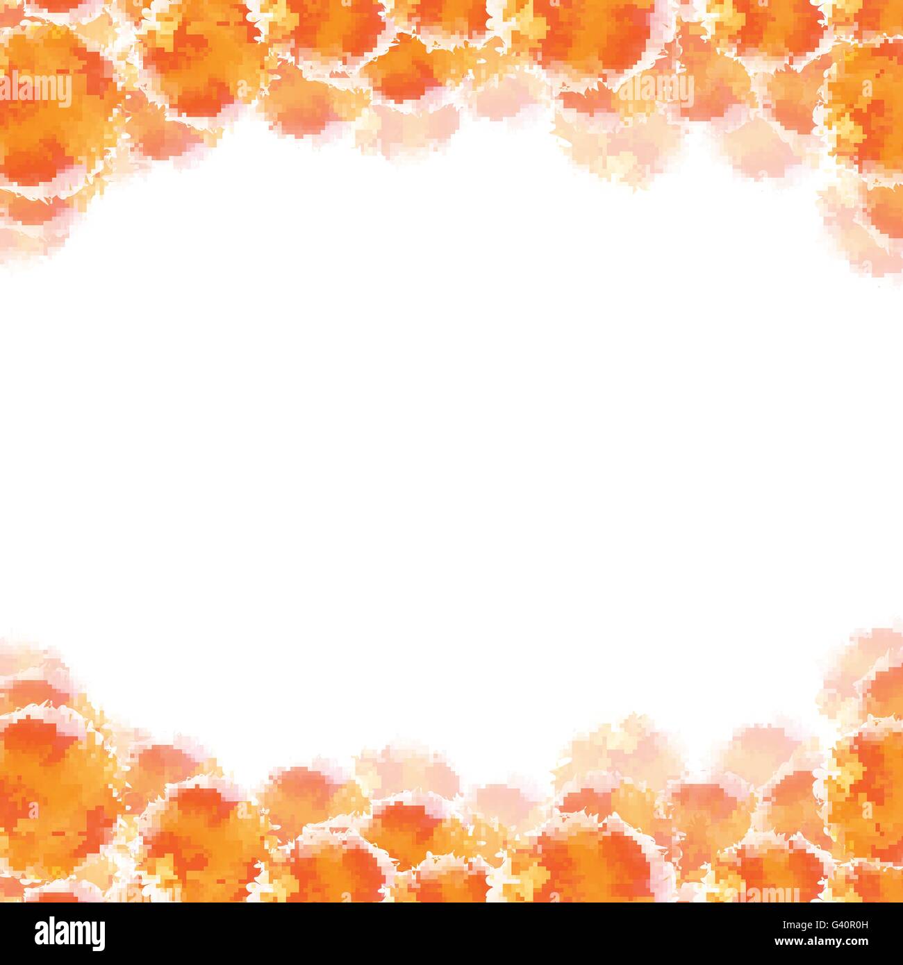 Abstract orange hand drawn watercolor background, stock vector Stock ...