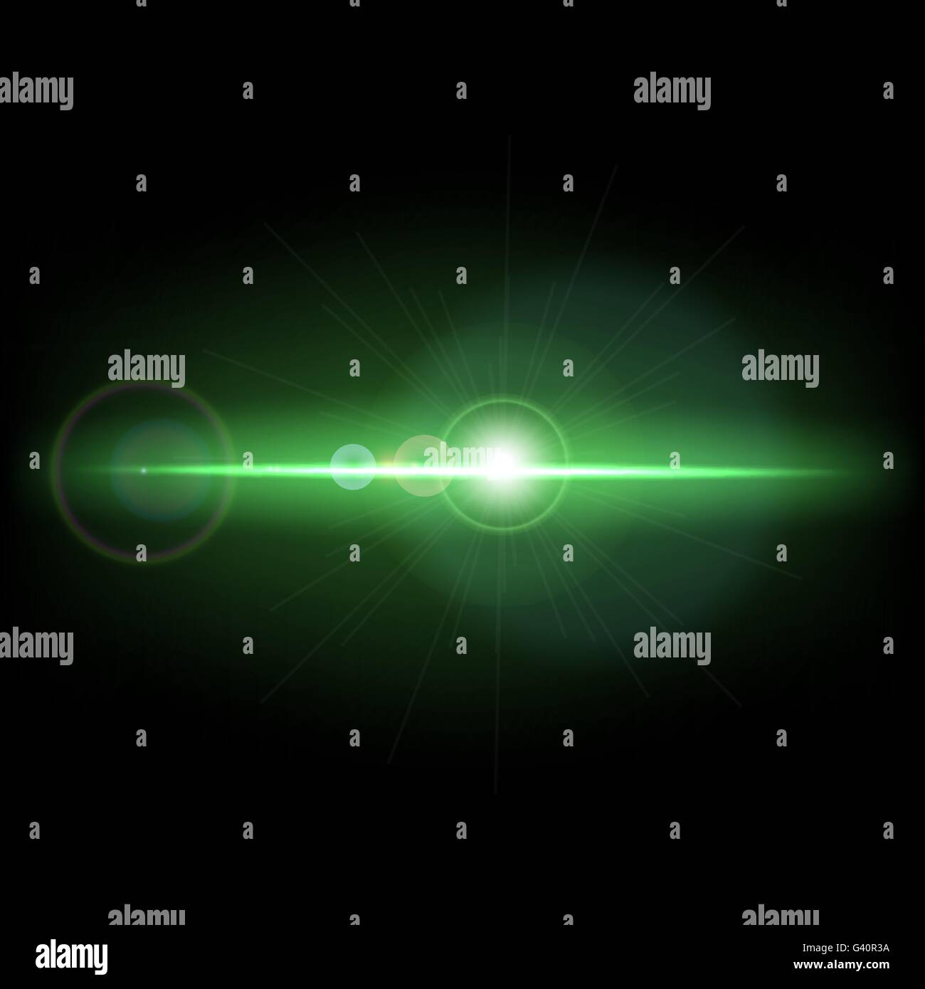 Green Optical Flares