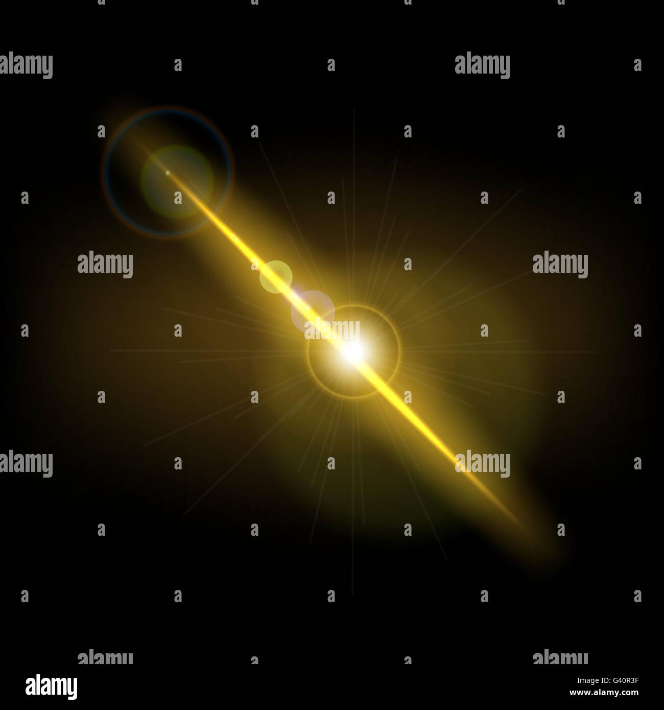 Abstract background with yellow lens flare, stock photo Stock Vector ...