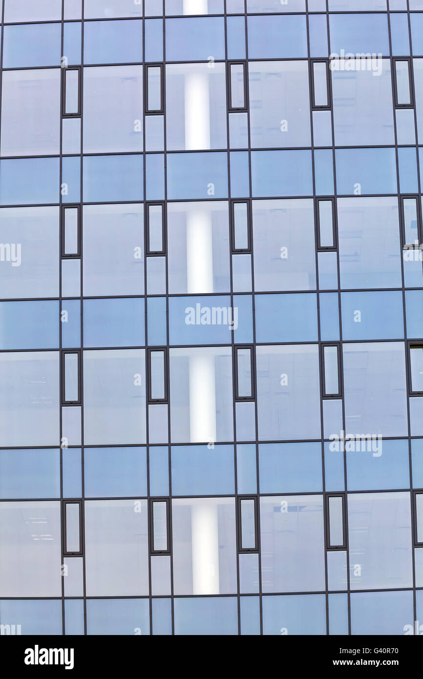 Modern office skyscraper with blue and green glass facade Stock Photo ...