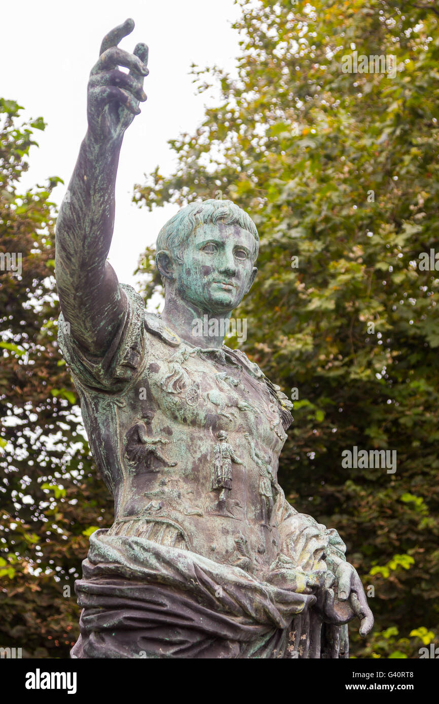 Statue of Roman Emperor in a park, Oviedo, Spain Stock Photo - Alamy