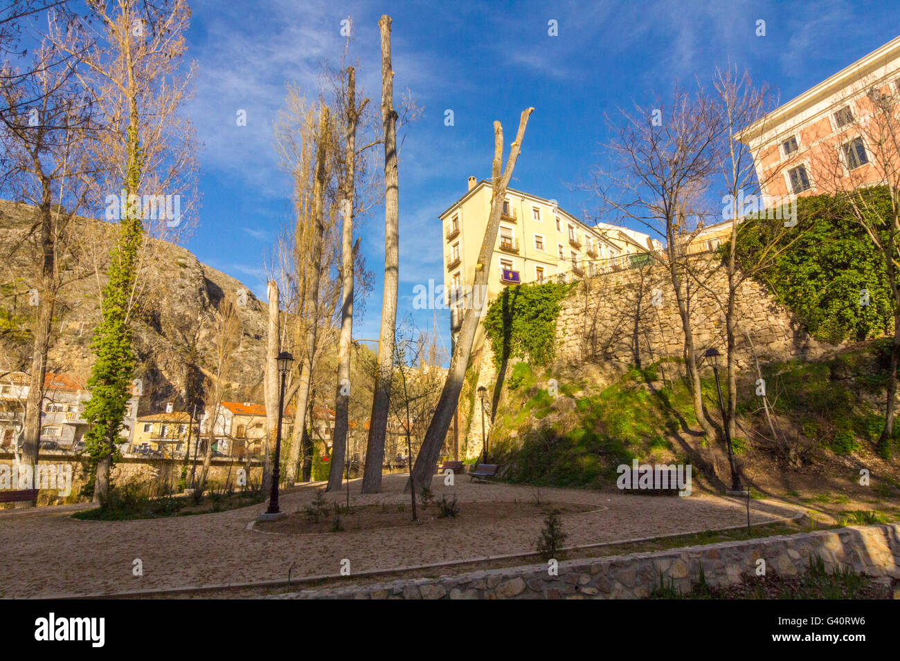 park in the city of Cuenca, Spain Stock Photo - Alamy