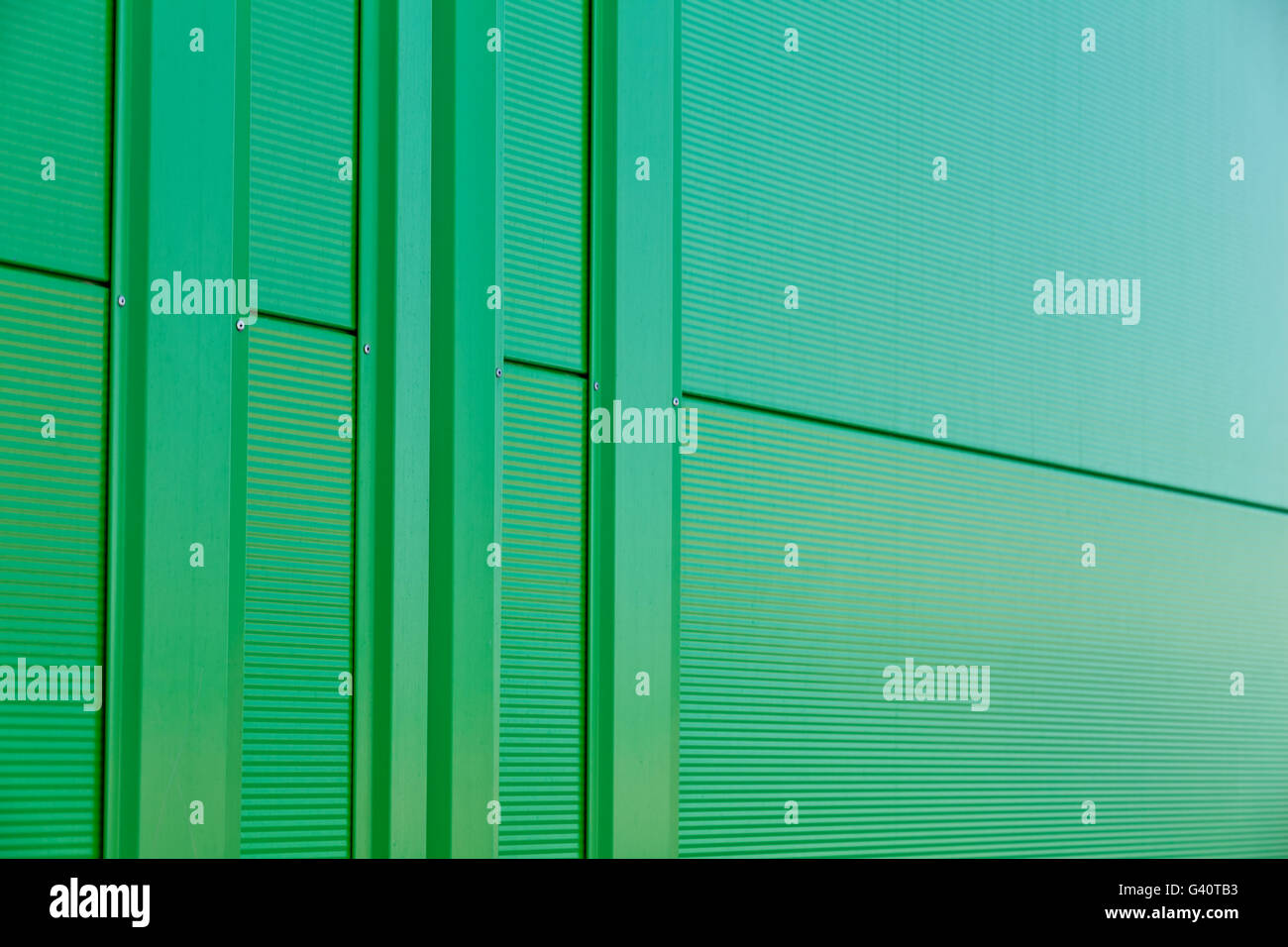 details of aluminum facade and aluminum panels on industrial building ...