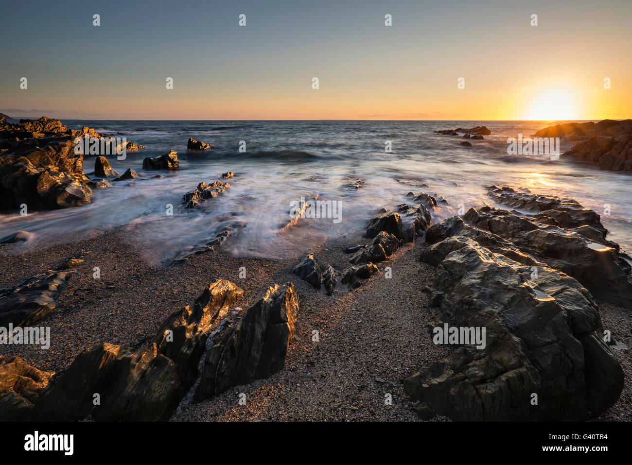 Beautiful calm seascape sunset landscape hi-res stock photography and ...