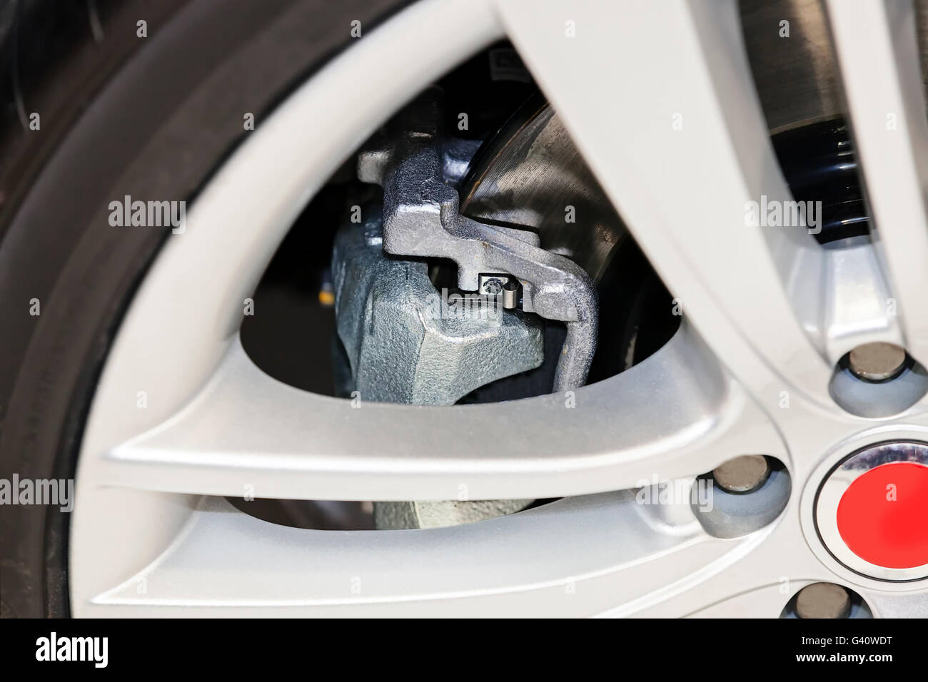 Steel detail inside of car wheel; note shallow depth of field Stock ...