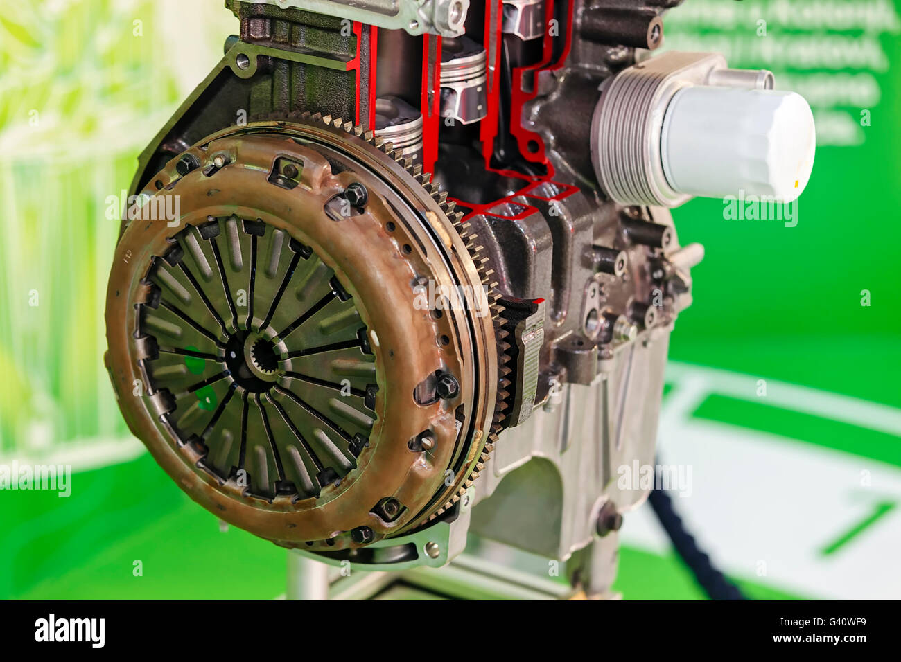 One detail and part of car engine; note shallow depth of field Stock ...