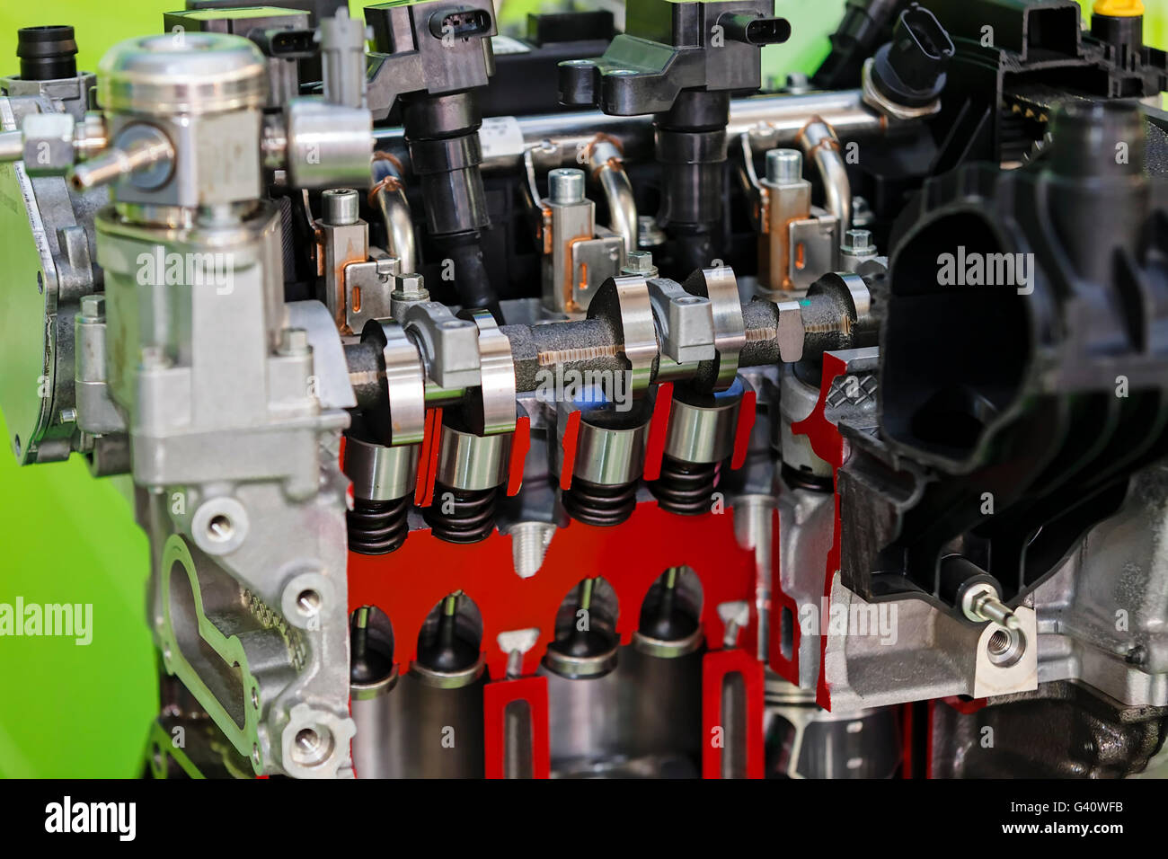 One detail and part of car engine; note shallow depth of field Stock ...