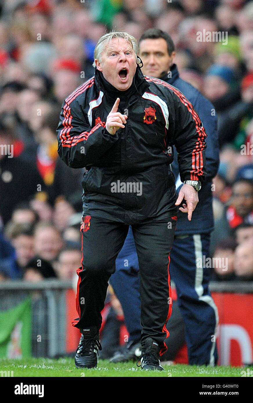 Liverpool assistant manager sammy lee on the touchline hi-res stock ...