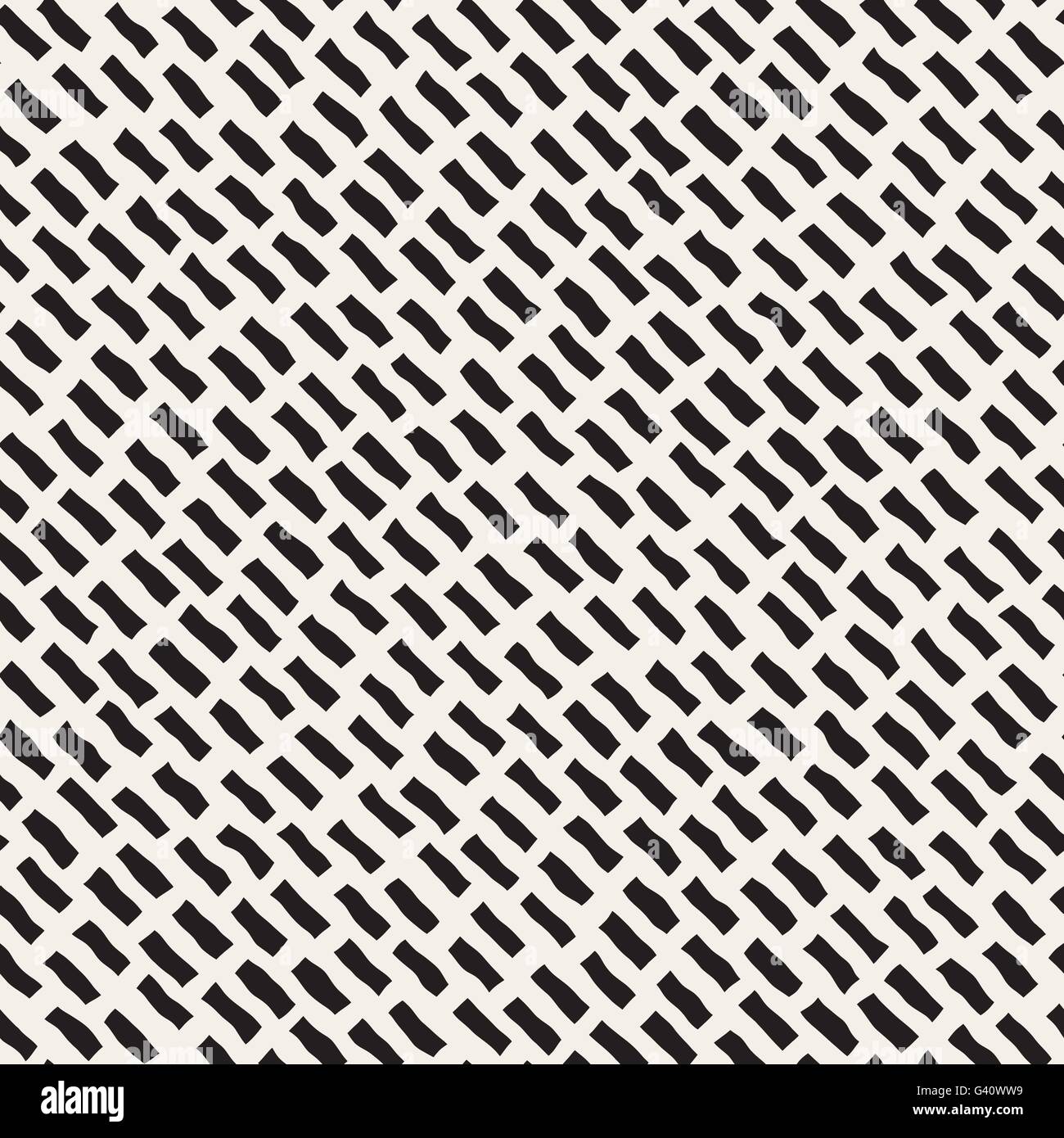 Vector Seamless Hand Drawn Diagonal Rectangles Geometric Pattern Stock ...