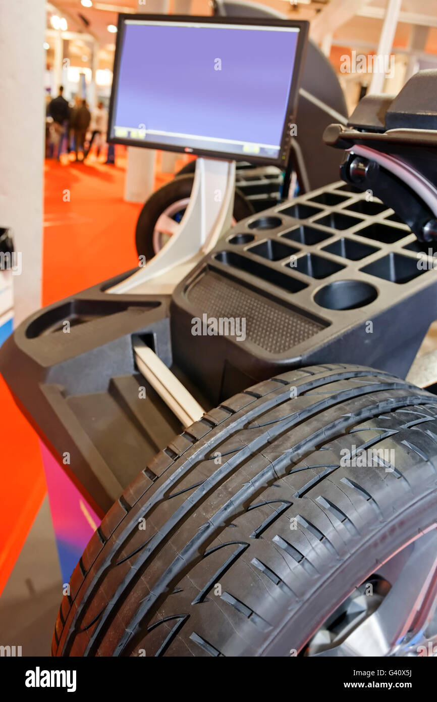 Advanced car service station and diagnostic equipment; note shallow ...