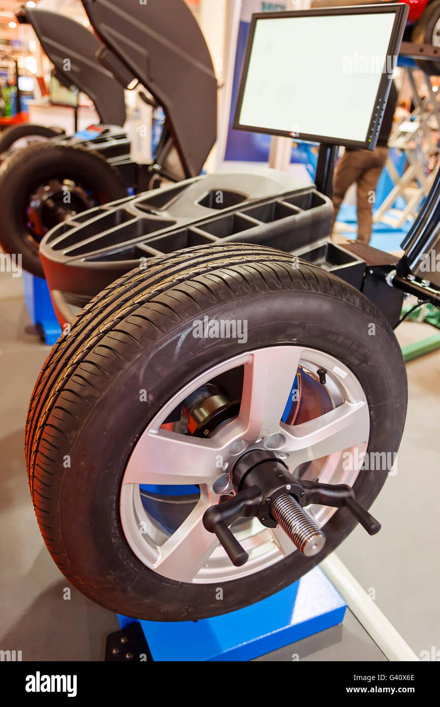 Advanced car service station and diagnostic equipment; note shallow ...