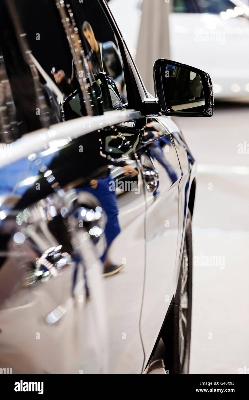 Front rear view mirror on the car window Stock Photo - Alamy