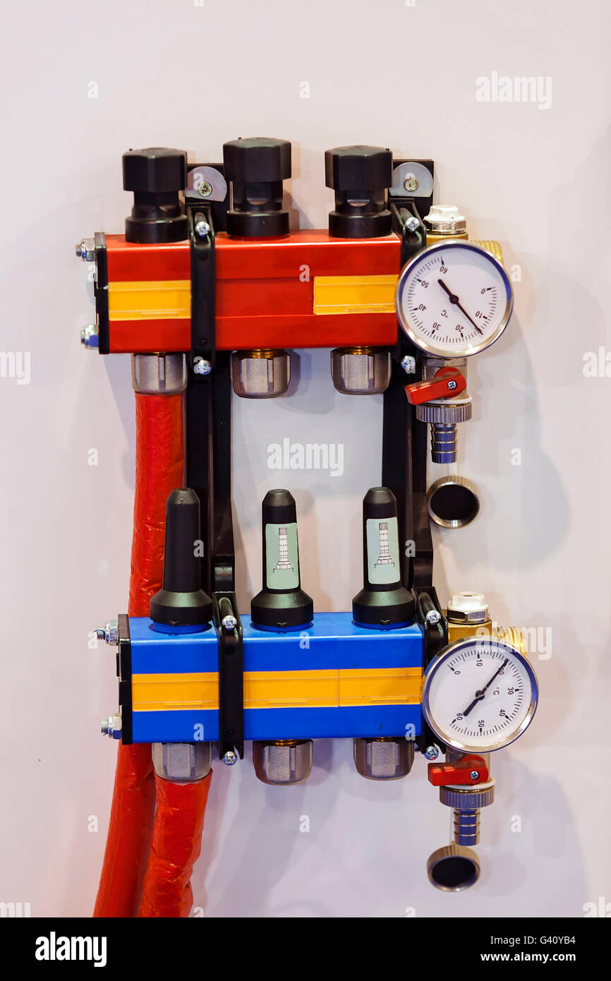 Focus on measuring apparatus device of engine for industry Stock Photo ...