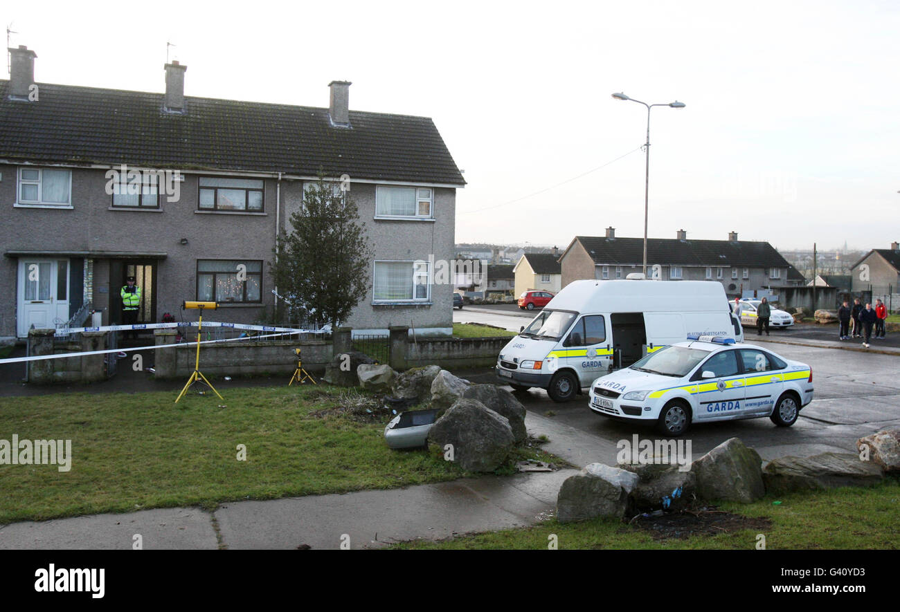 Double shooting. Gardai at the scene of a double shooting in O'Malley ...