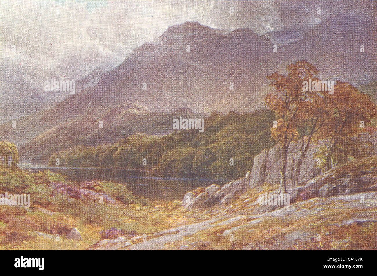 CUMBRIA: The Derwent, Borrowdale, Cumberland, antique print 1908 Stock ...