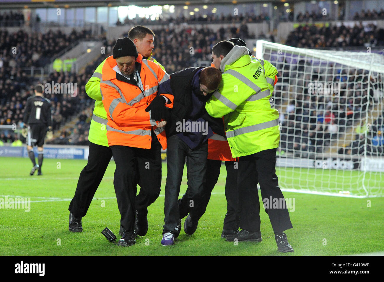 Pitch invasion invader hi-res stock photography and images - Alamy