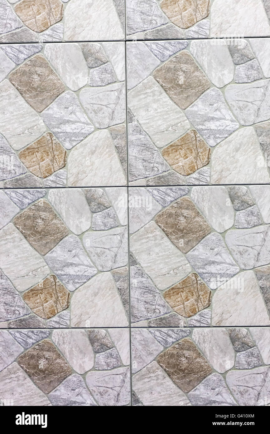 Close up of colorful bathroom and wall decorated ceramic tiles Stock ...