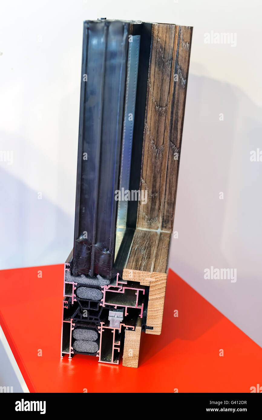 Cross section of aluminum profile for window hi-res stock photography ...