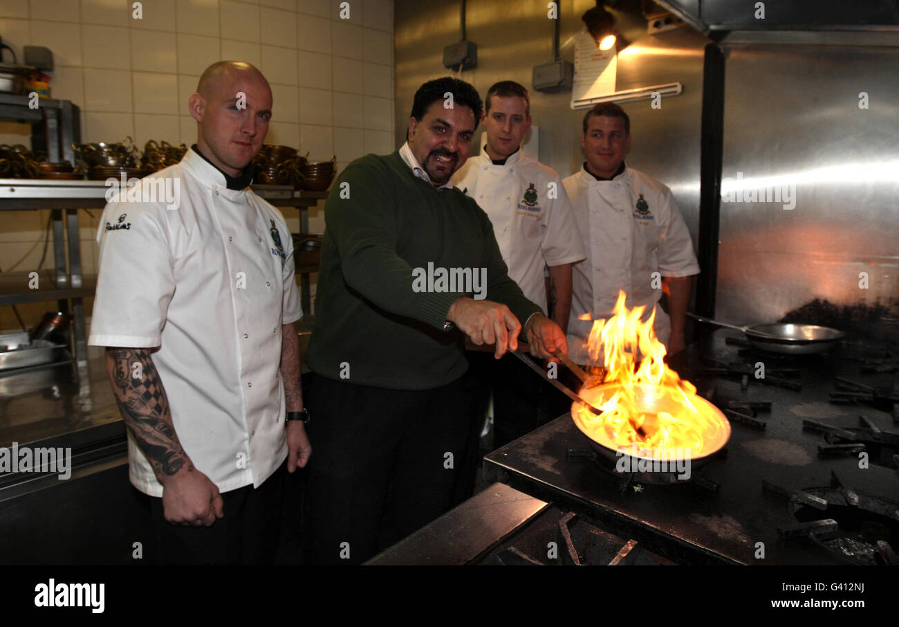 Royal Marines Cpl Ian Dixon (left)from Blackburn, Marine Ryan Murphy ...