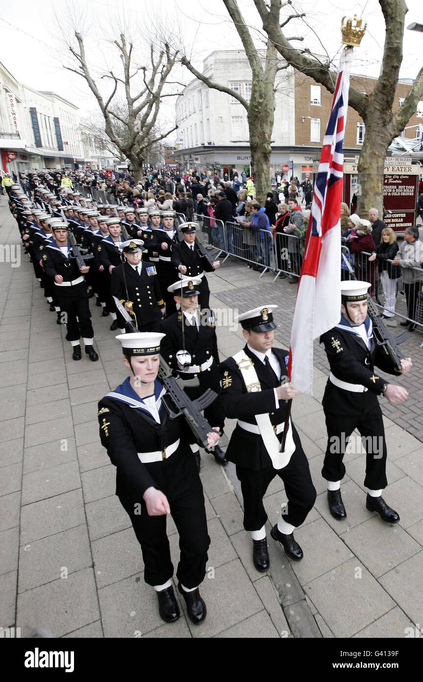 Ark Royal farewell parade Stock Photo - Alamy