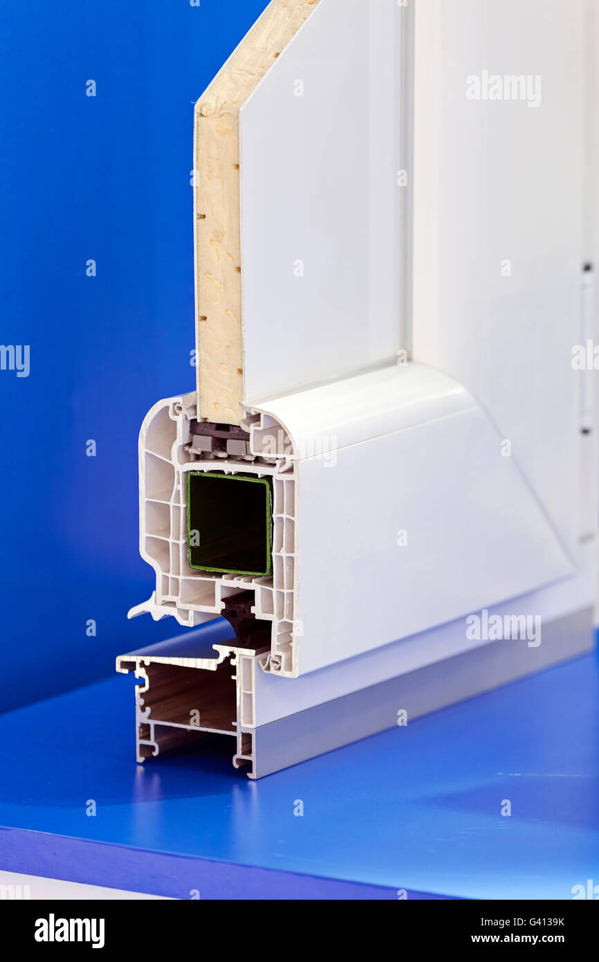 Cross Section Of Pvc Profile For Window Stock Photos & Cross Section Of ...