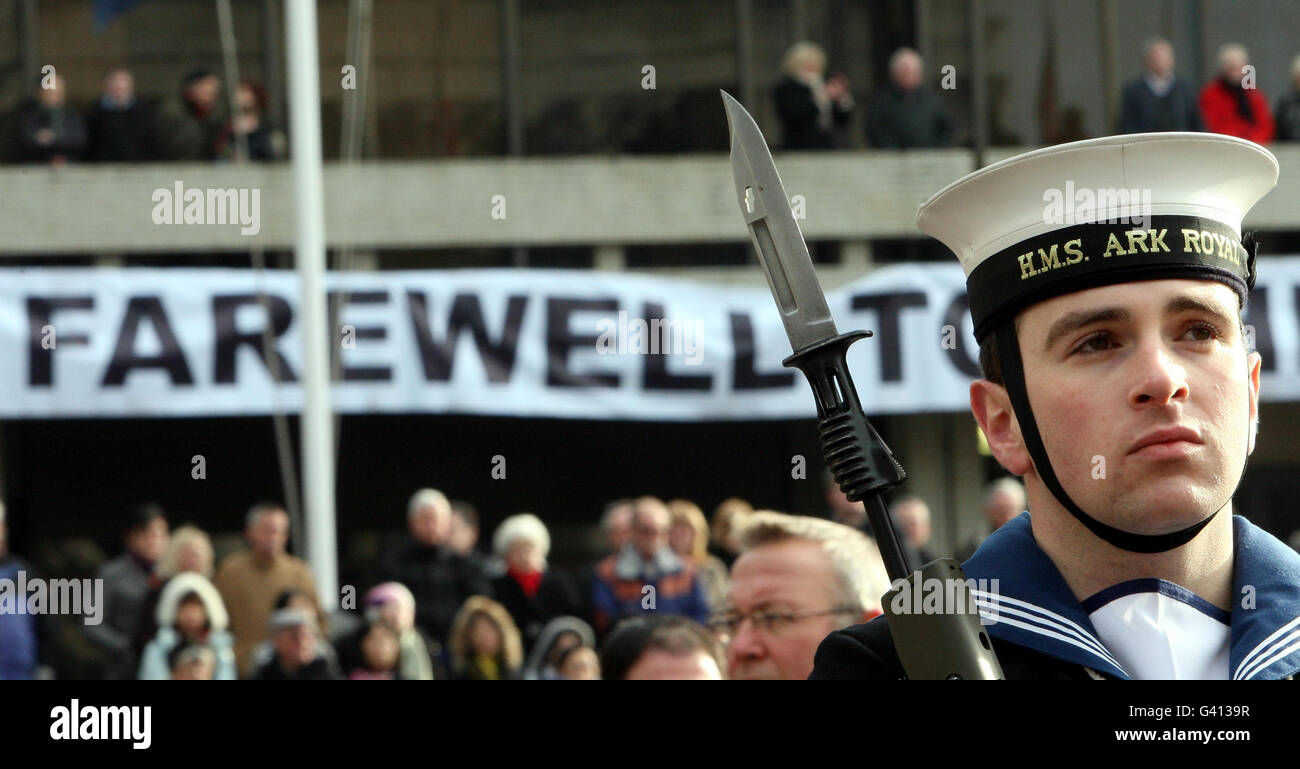 Ark Royal farewell parade Stock Photo - Alamy
