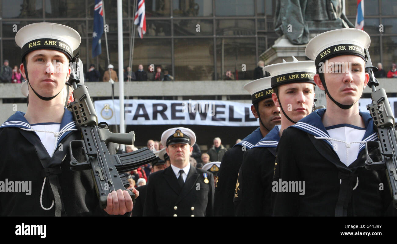 Ark Royal farewell parade Stock Photo - Alamy