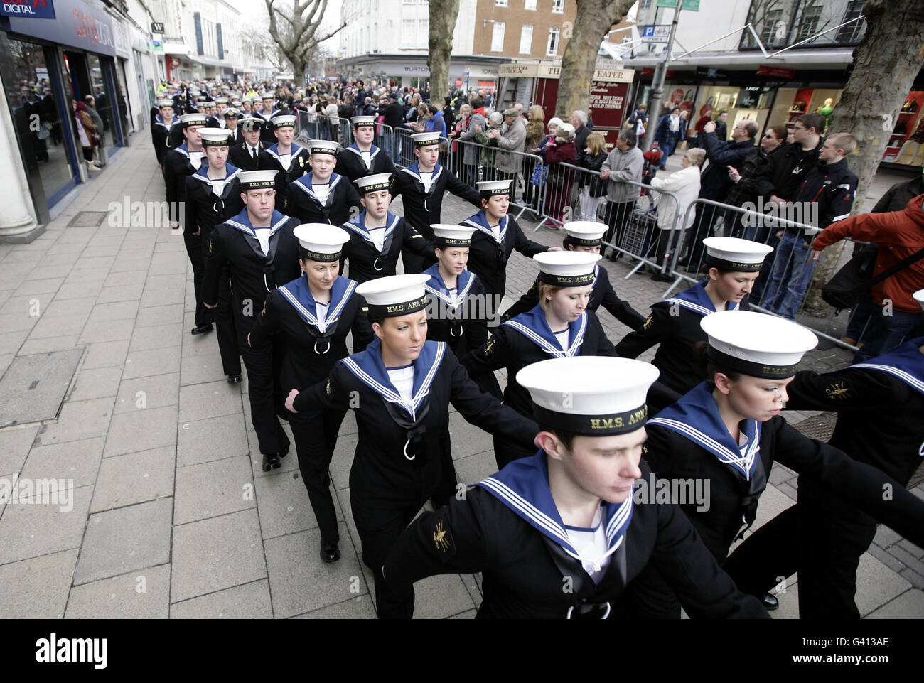 Ark Royal farewell parade Stock Photo - Alamy